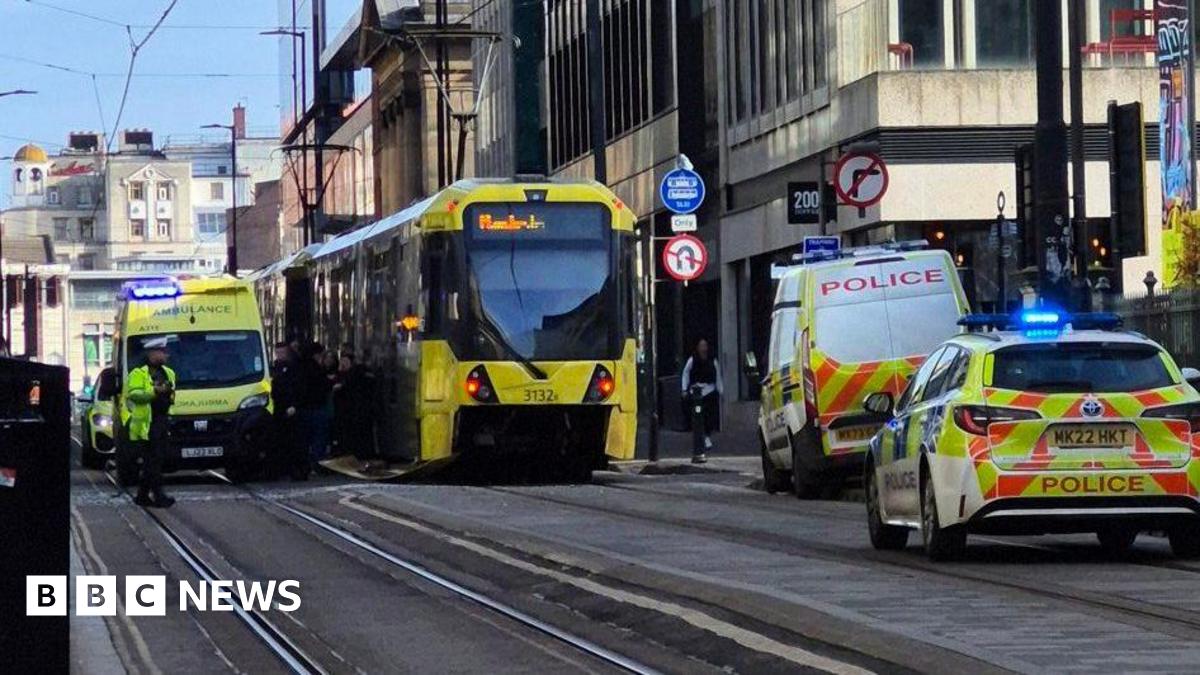 Manchester police hunt van driver as girl, 3, dies in tram crash - BBC News