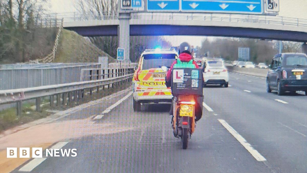 A delivery driver has been caught riding on a major motorway. | AirGun ...
