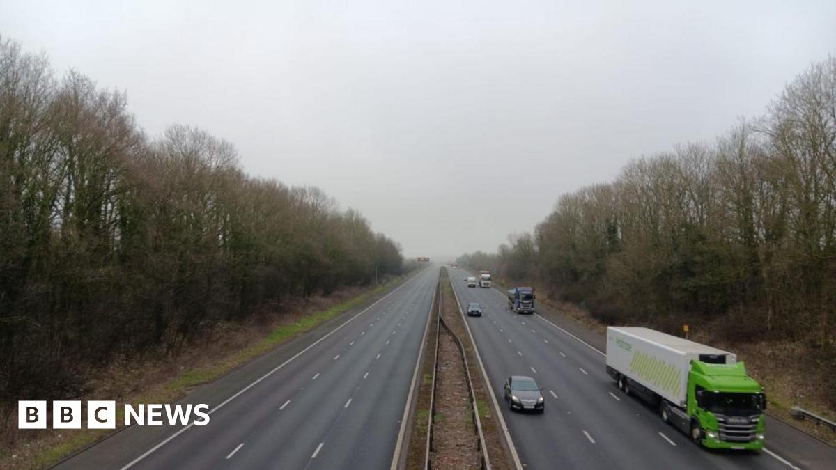 Staffordshire M6 reopens after lorry driver death closure - BBC News