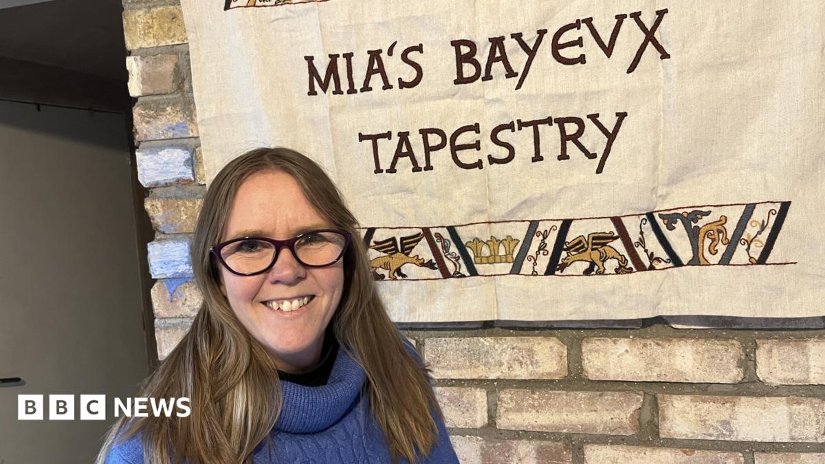 Wisbech embroiderer releases Bayeux Tapestry pattern book - BBC News