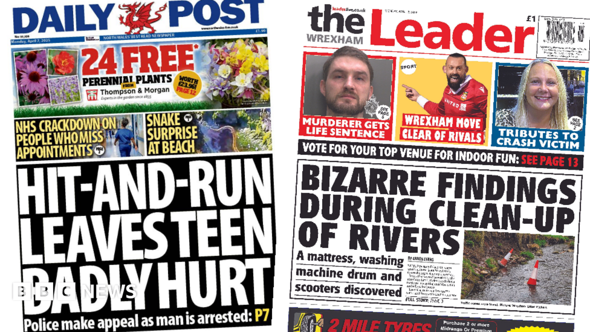 Wales' papers: 'Bizarre findings' during clean-up of rivers - BBC News