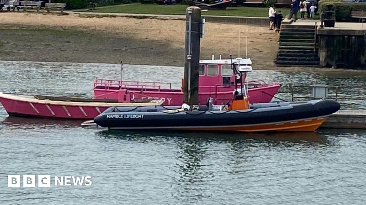 Hamble lifeboat pontoon damaged in 'senseless' vandalism - BBC News