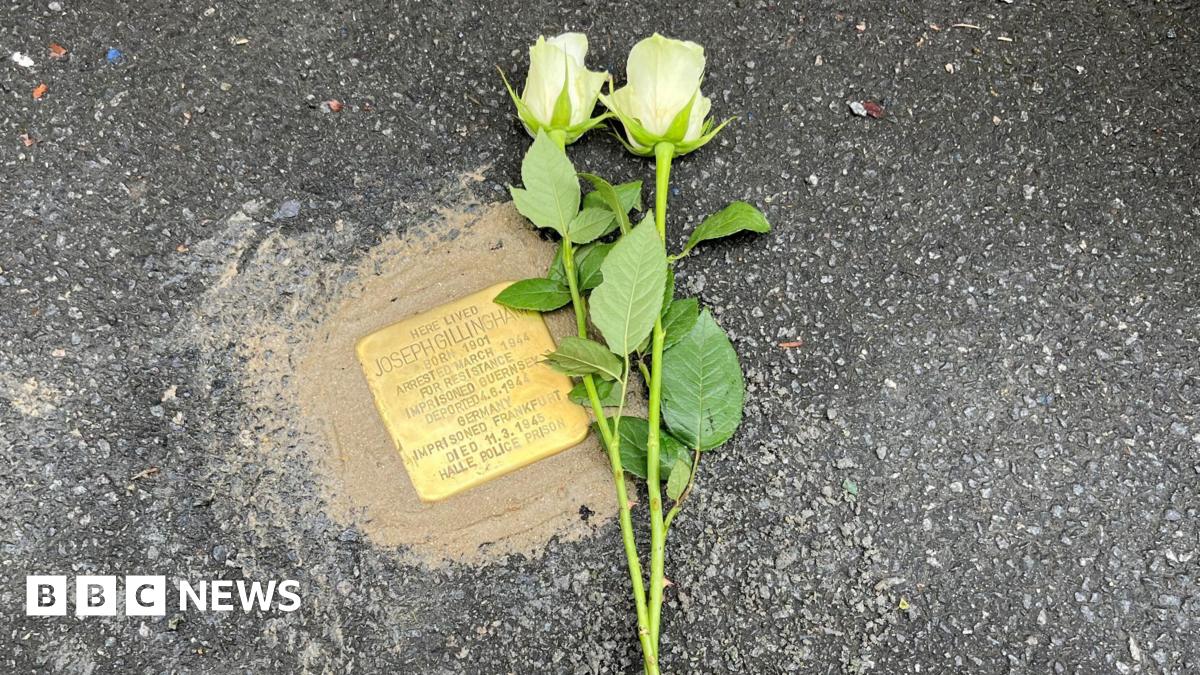 Stumbling stones memorials laid in Guernsey - BBC News