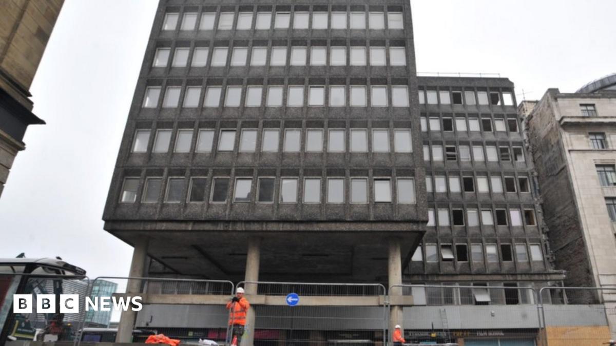 Newcastle buildings bulldozed to make way for HMRC complex - BBC News