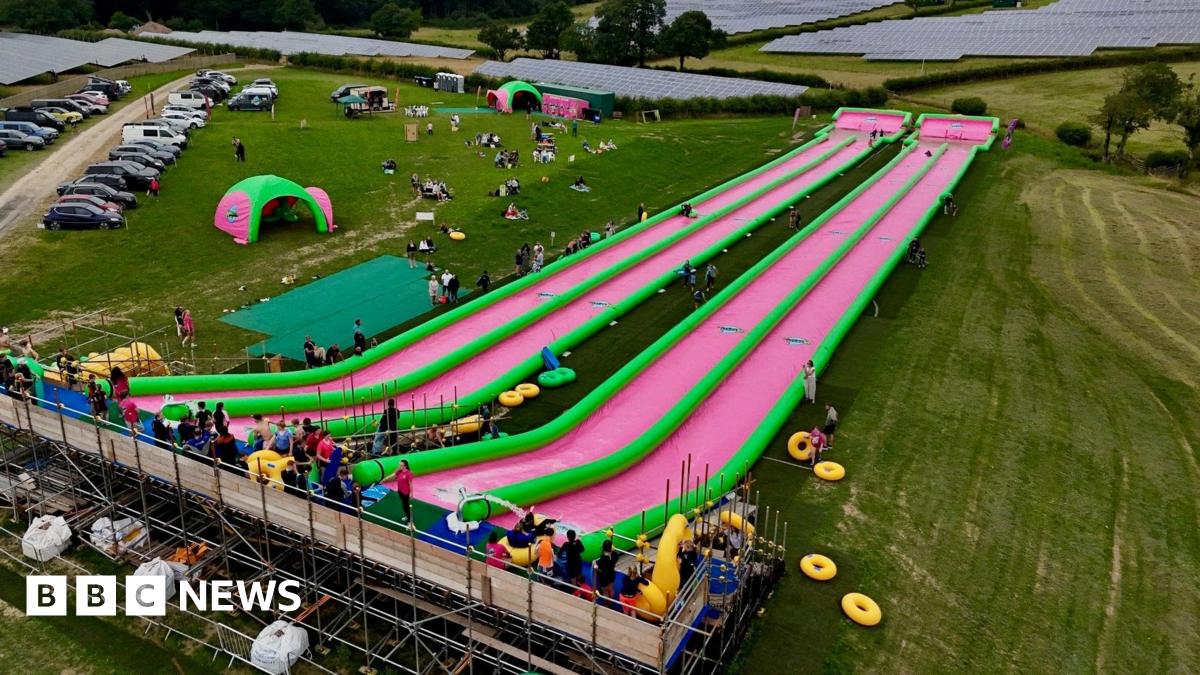 Plans to extend Devon giant water slide opening days - BBC News