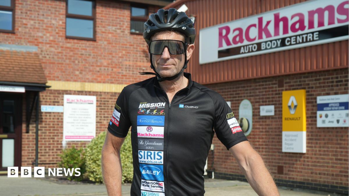 Ipswich man cycling 1,000 miles for injured speedway riders - BBC News