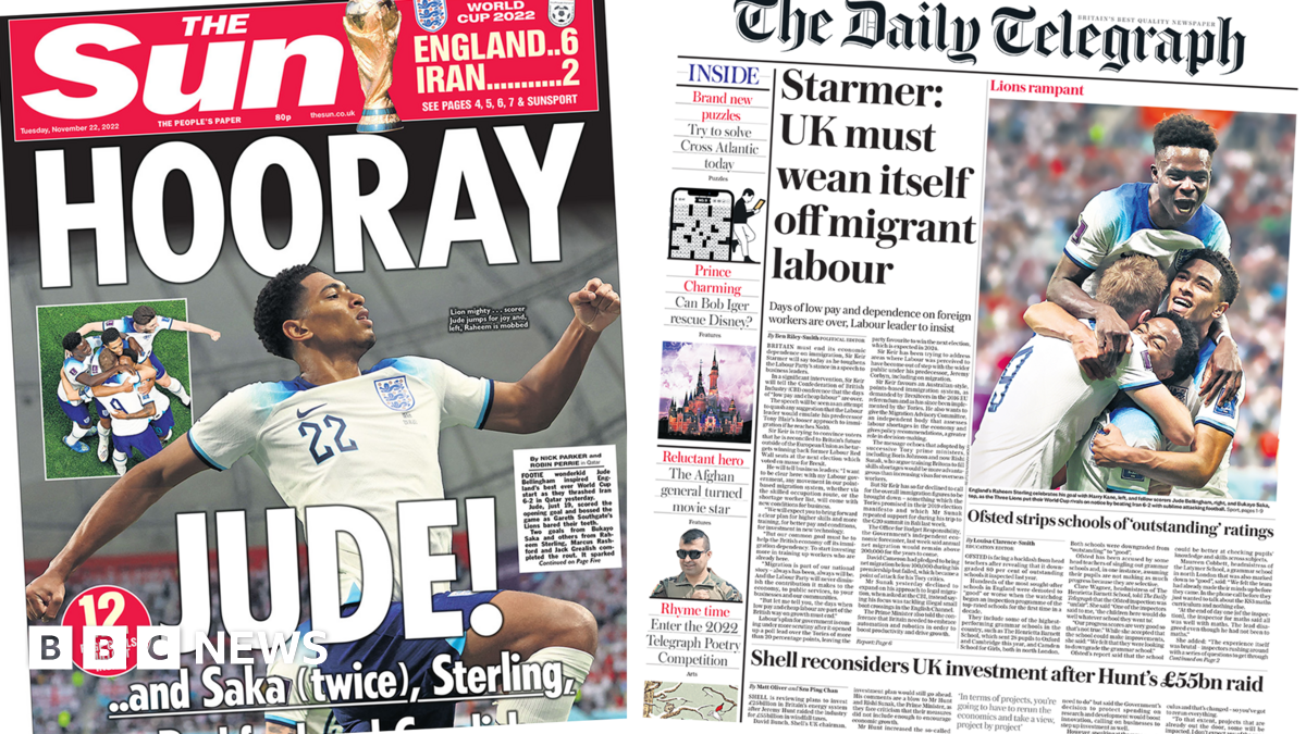 Newspaper headlines: Lions 'bare teeth' and Starmer's migration policy ...