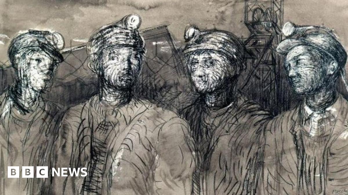 Henry Moore's coal mining drawings on show in Doncaster - BBC News
