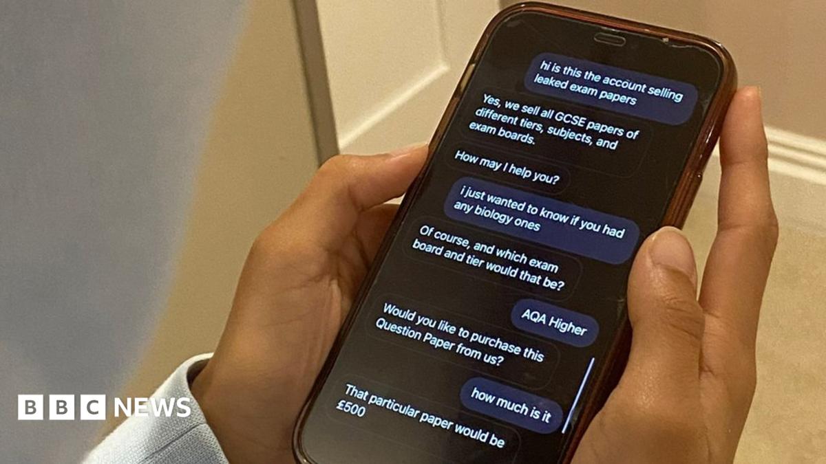 'Instagram seller quoted me £500 for a GCSE paper' - BBC News