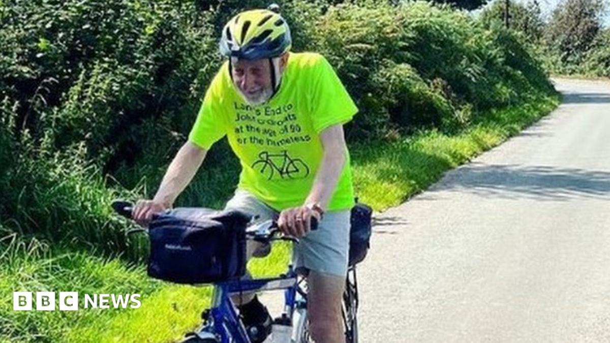 Cyclist Peter Langford, 90, completes 1,100-mile challenge - BBC News