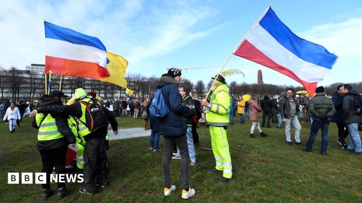 Covid-19: Dutch police break up anti-lockdown protest - BBC News