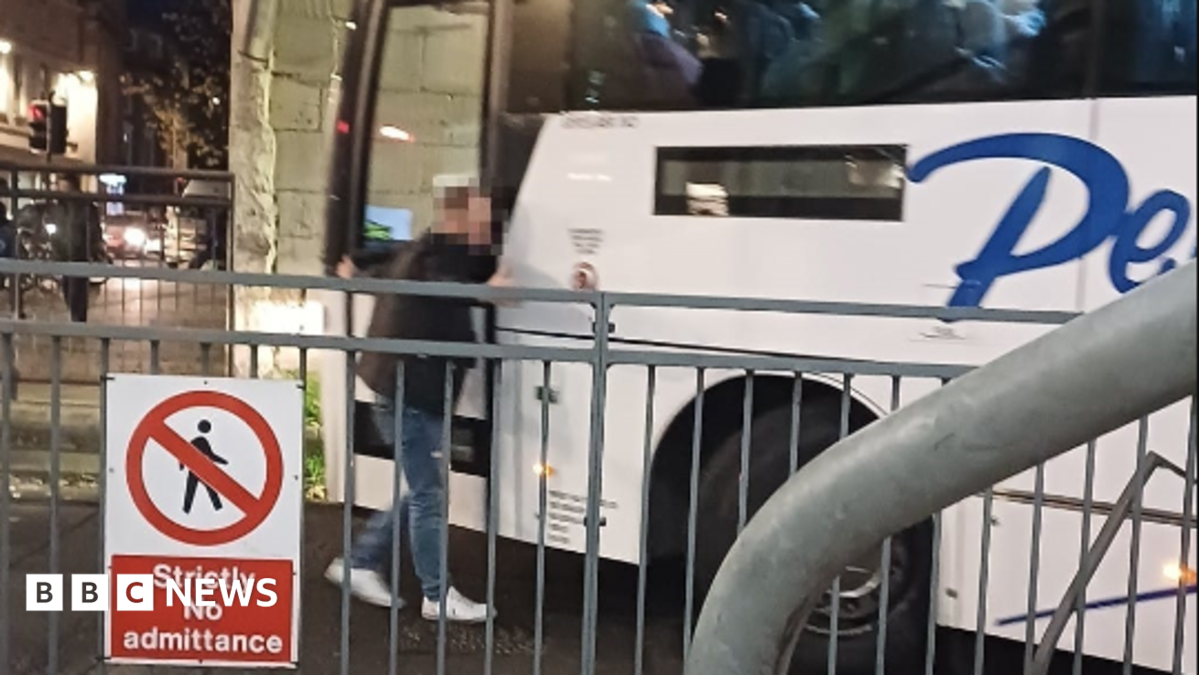 Police investigating as bus drives away with man attached to door - BBC ...