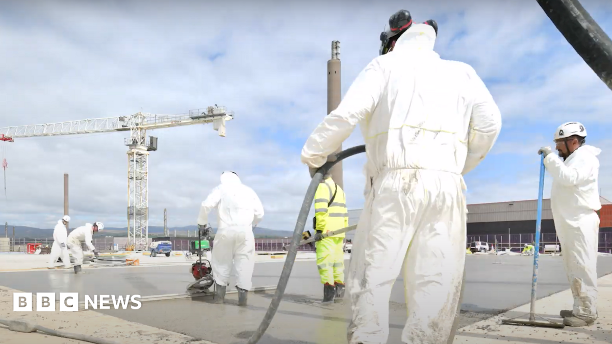 Sellafield's plutonium treatment plant build reaches milestone - BBC News
