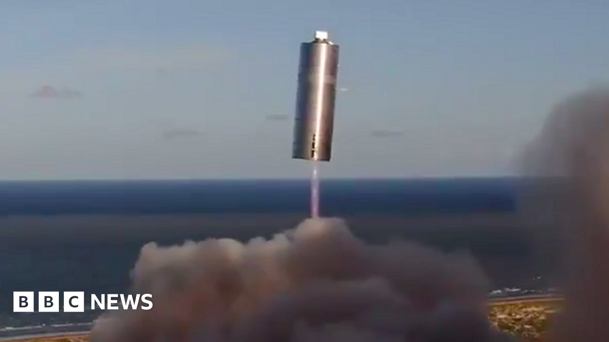 SpaceX: Musk's 'Mars ship' prototype aces 150m test flight - BBC News
