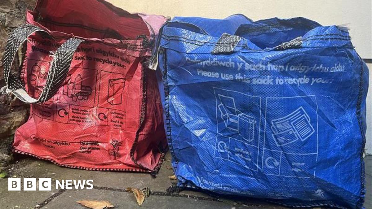 Cardiff residents to have eight recycling bags - BBC News
