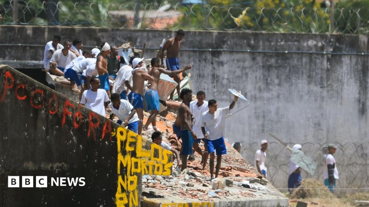 Brazil prison violence: Gangs clash at jail where 26 died - BBC News