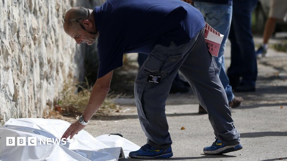 Israel-Palestinian violence: Knife attackers shot dead - BBC News
