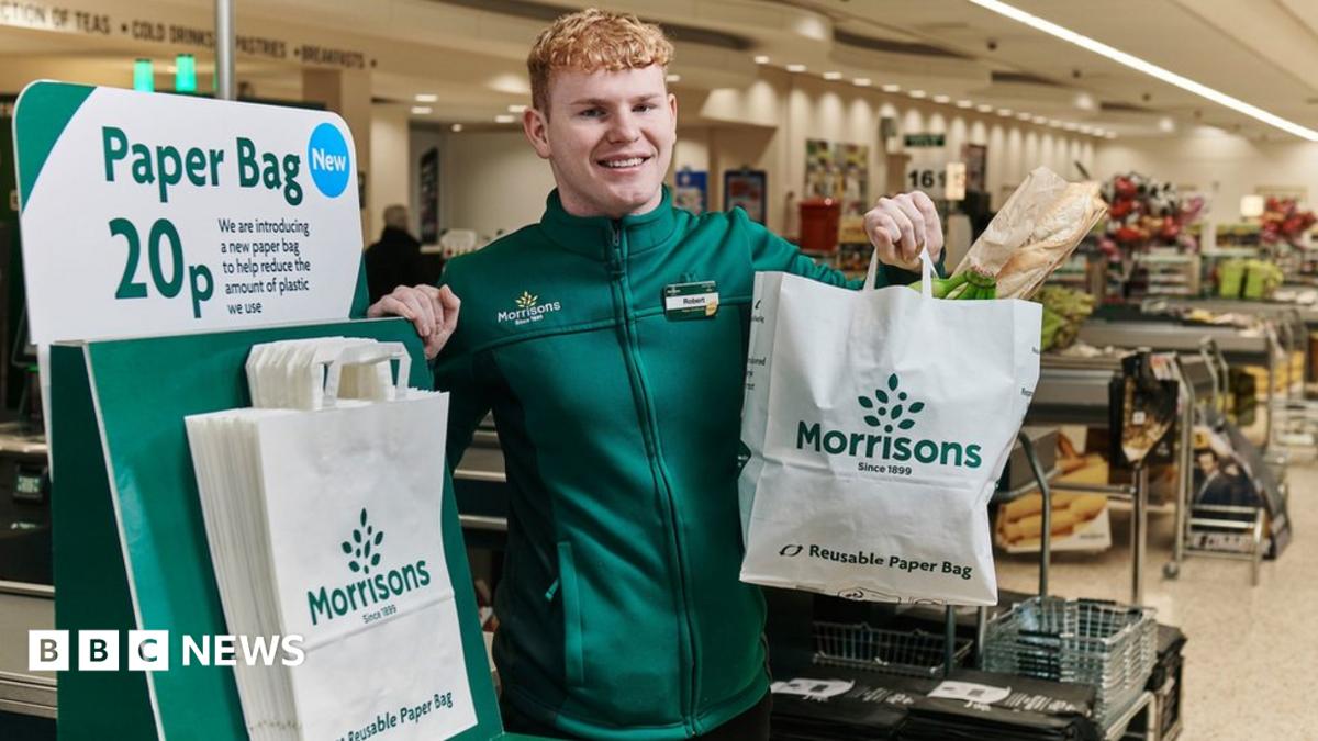 Morrisons to sell paper shopping bags in all stores - BBC News