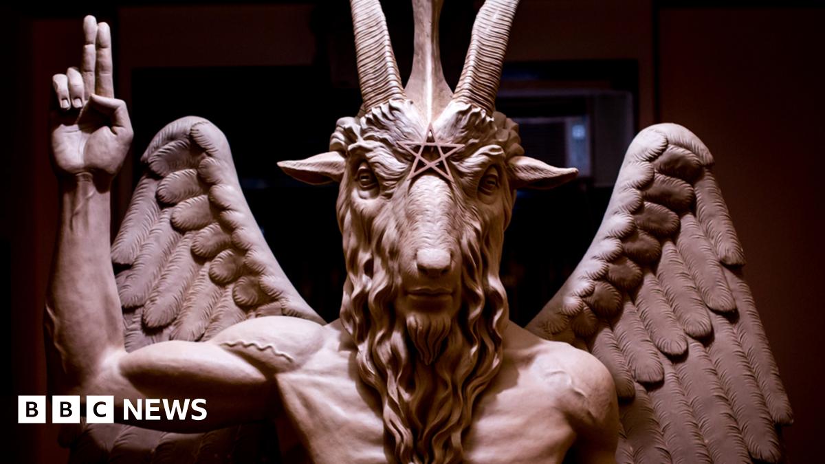Decoding the symbols on Satan's statue - BBC News