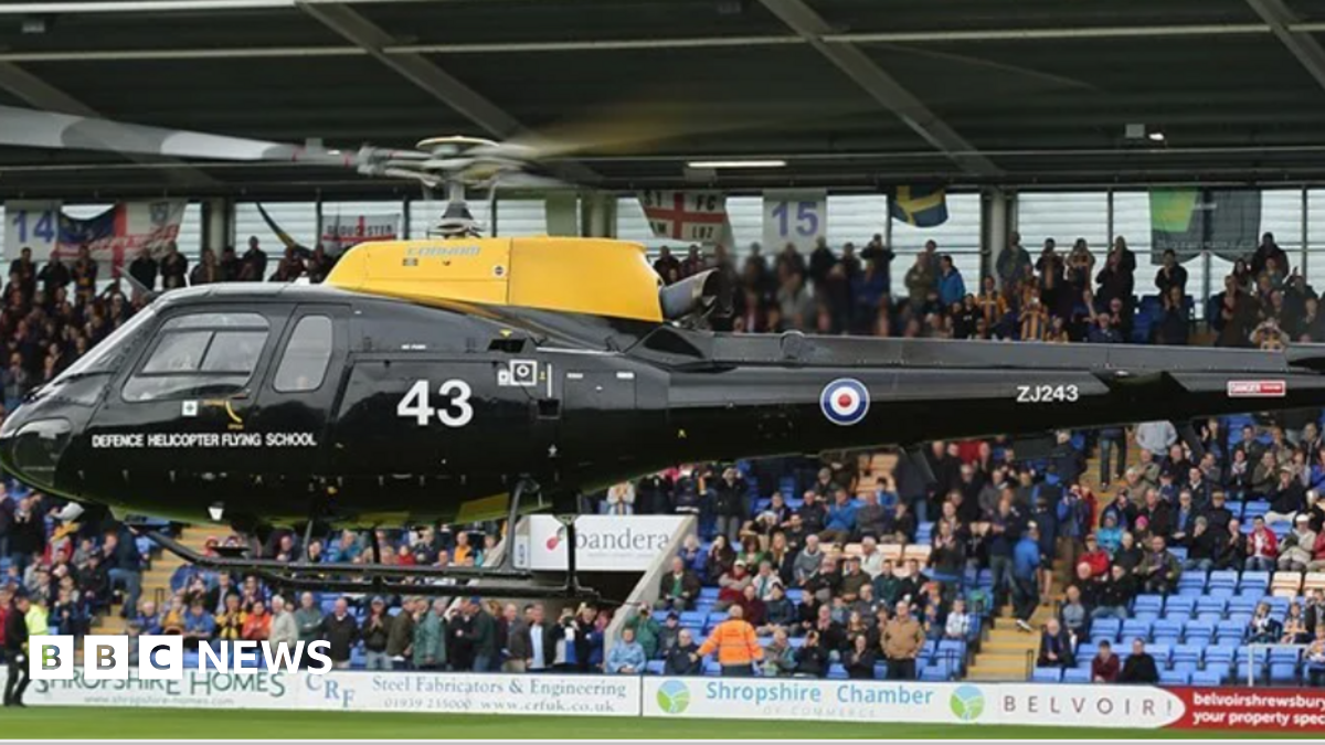 Shrewsbury Town: Helicopter to deliver matchday football - BBC News