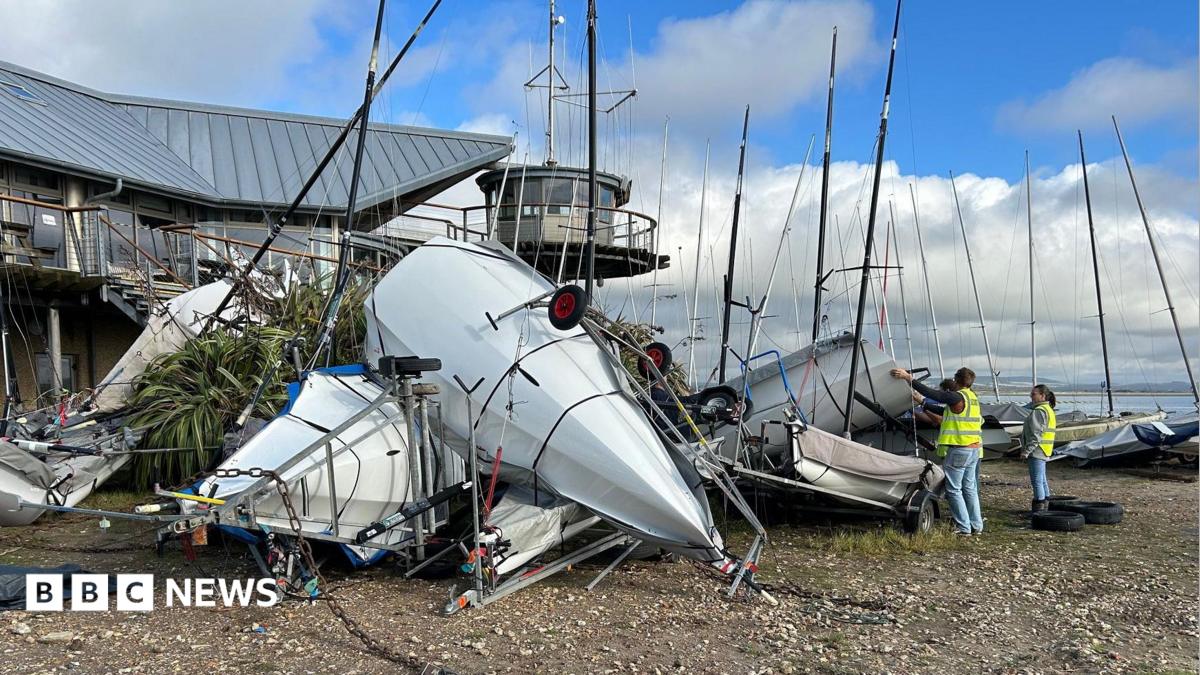 Tornado reports in Hampshire after wind leaves trail of damage - BBC News