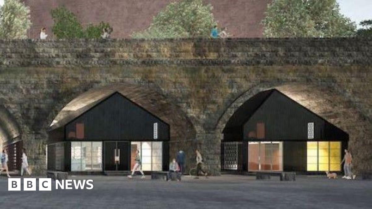 Shop units planned for historic Leeds railway arches - BBC News