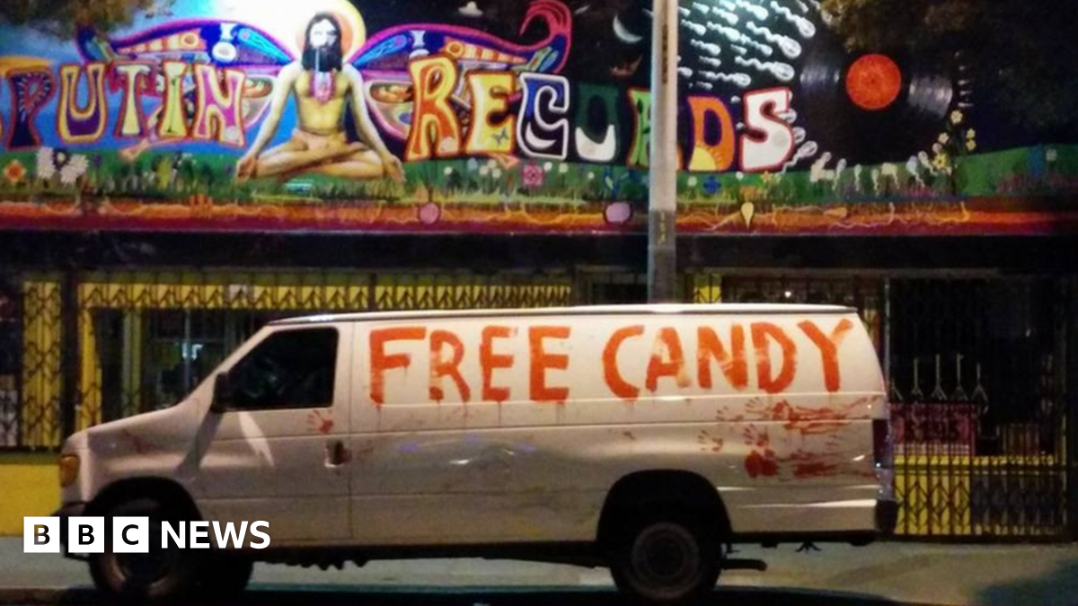 How a 'creepy' white van became internet famous - BBC News