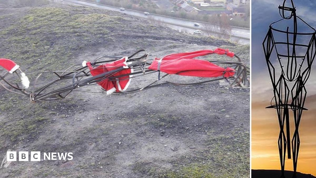 Appeal to fix Wrexham's Bersham Colliery miner statue - BBC News