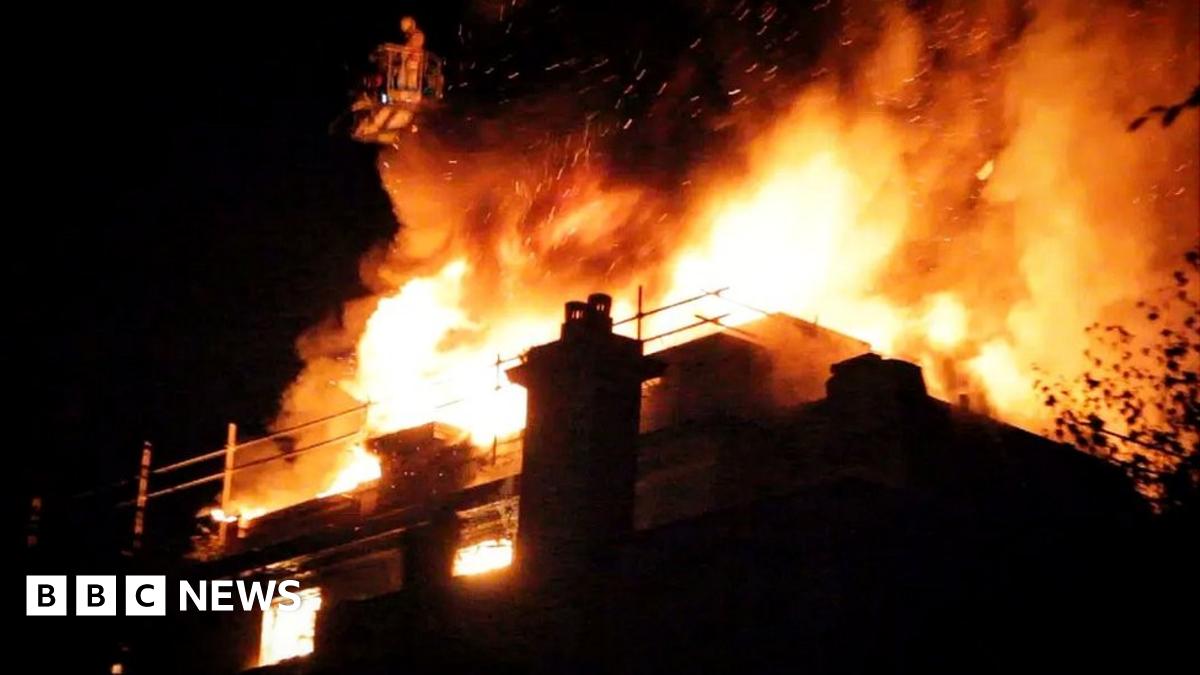 Liverpool fire crews tackle blaze at former convent - BBC News