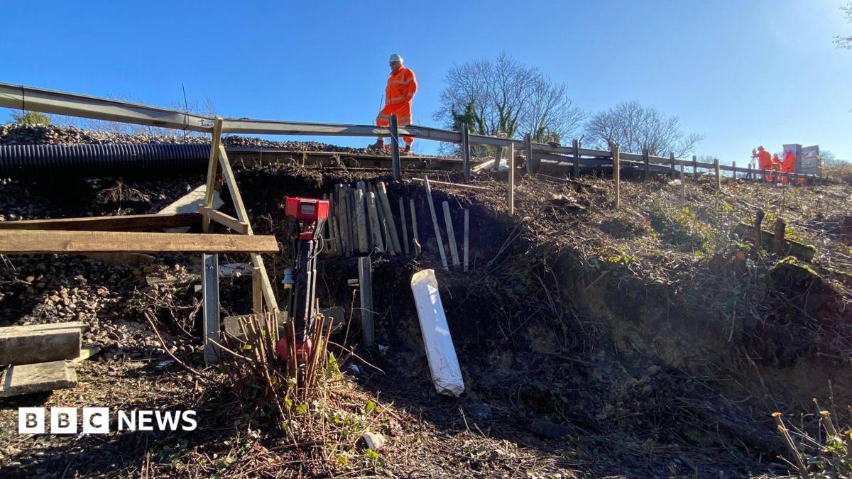 Brighton Main Line: Train lines open after landslip near Gatwick ...
