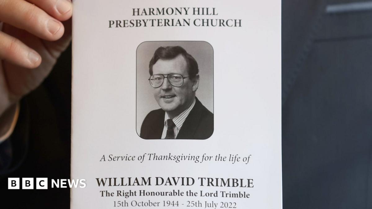 Watch: Funeral of Nobel Peace Prize winner Lord Trimble - BBC News