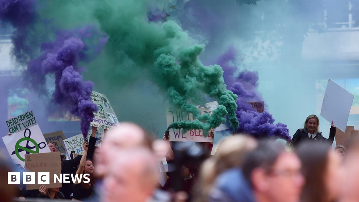 Protesters target Suffragette film premiere red carpet - BBC News