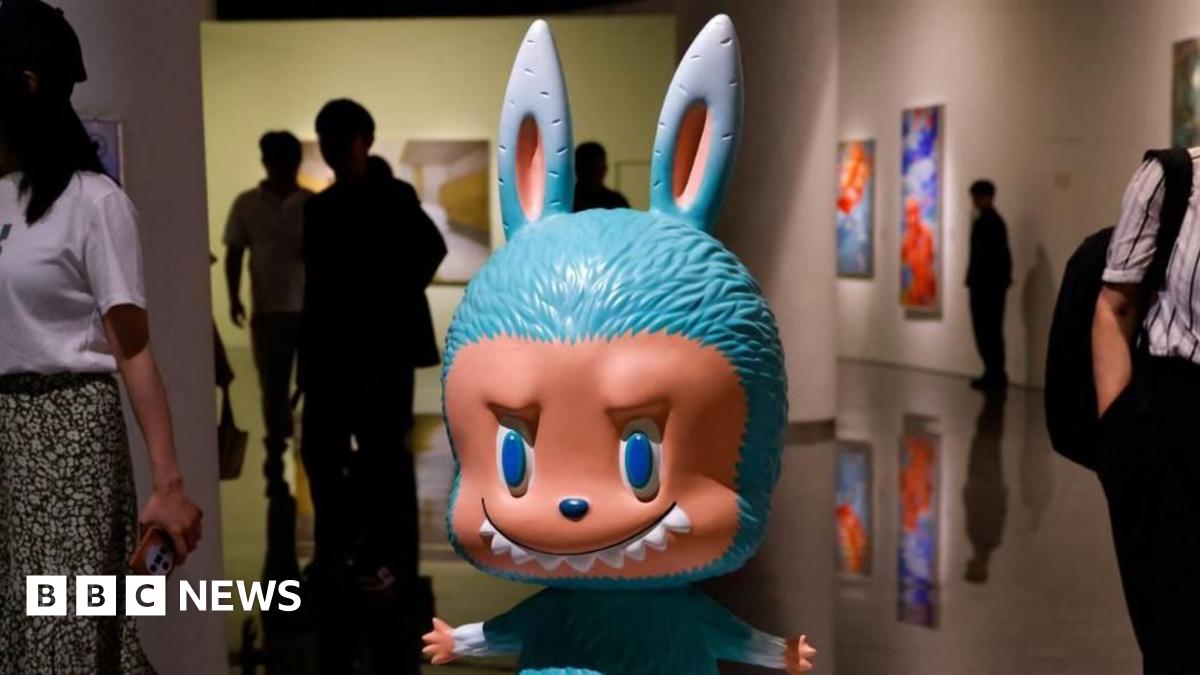 Human-sized Labubu doll sells for more than $150,000 - BBC News