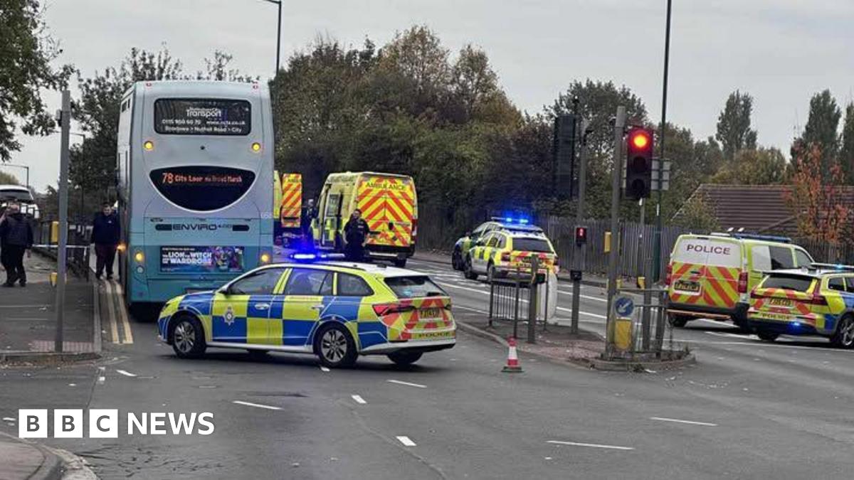 Woman charged after biker dies in Nottingham bridge crash - BBC News
