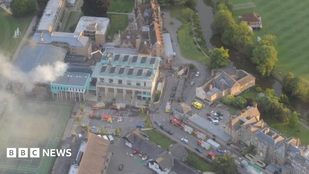 Magdalen College School stays open to pupils after fire - BBC News