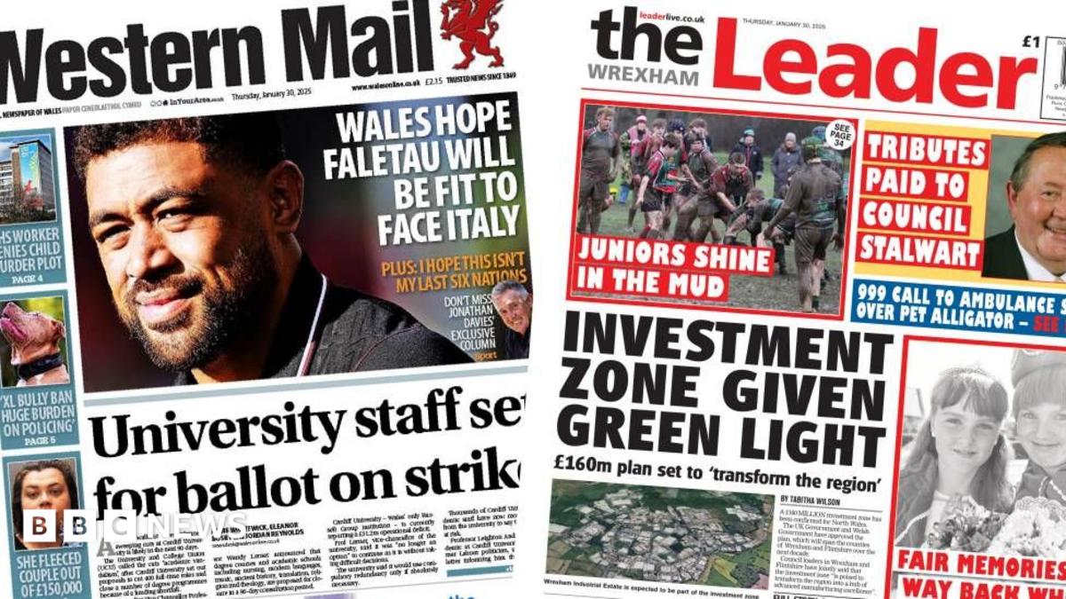 Wales' papers: Uni staff strike threat and cash set to 'transform ...