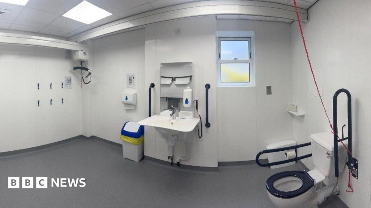 Improved disabled toilet at Noble's Hospital opens - BBC News