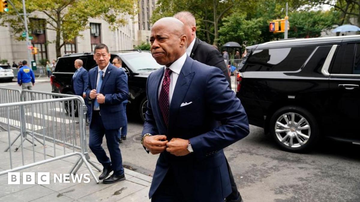 NYC Mayor Eric Adams pleads not guilty to bribery charges - BBC News