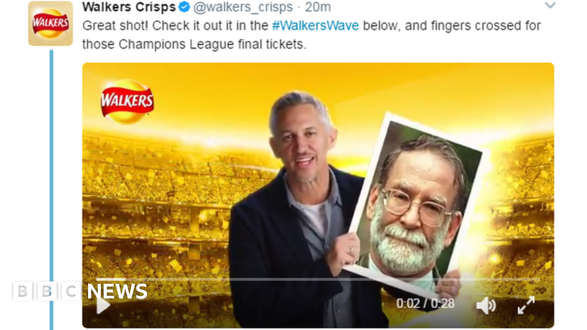 Walkers Crisps Gary Lineker campaign suffers Twitter sabotage - BBC News