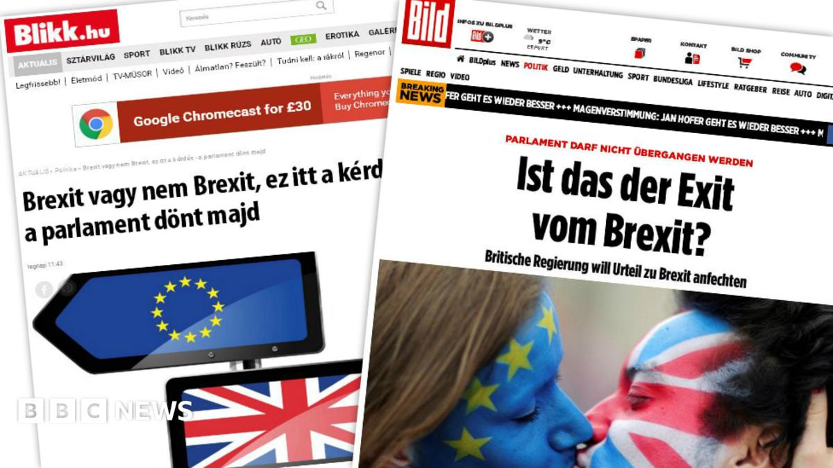 Europe's press fears Brexit 'mess' after High Court ruling - BBC News