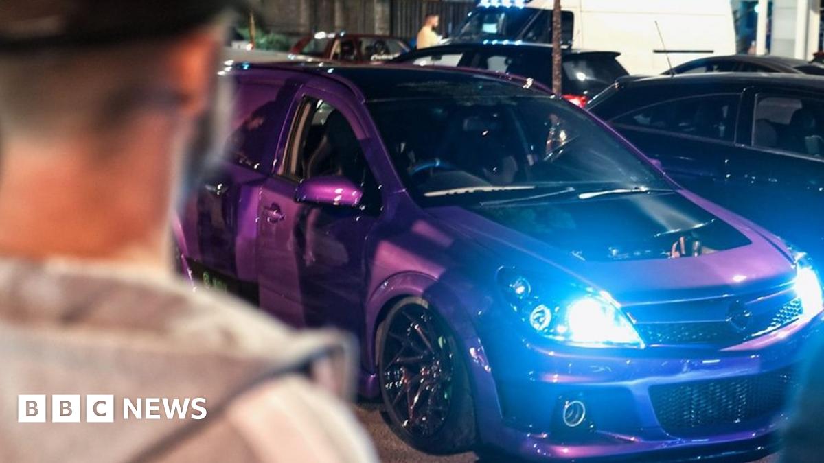 Warnings sent to boy racers who 'block roads' during meets - BBC News