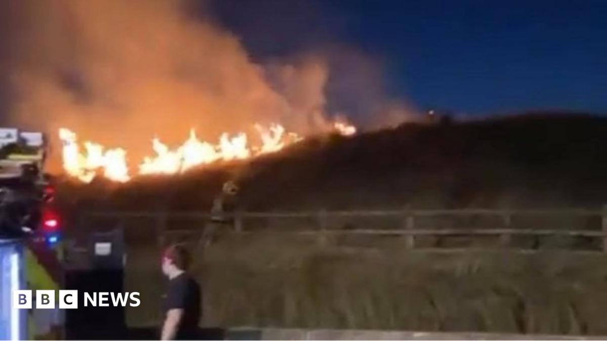 'Reckless' Crosby beach fire starters endanger birdlife - BBC News
