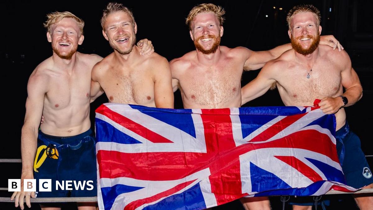 Devon brothers complete Atlantic rowing challenge - BBC News