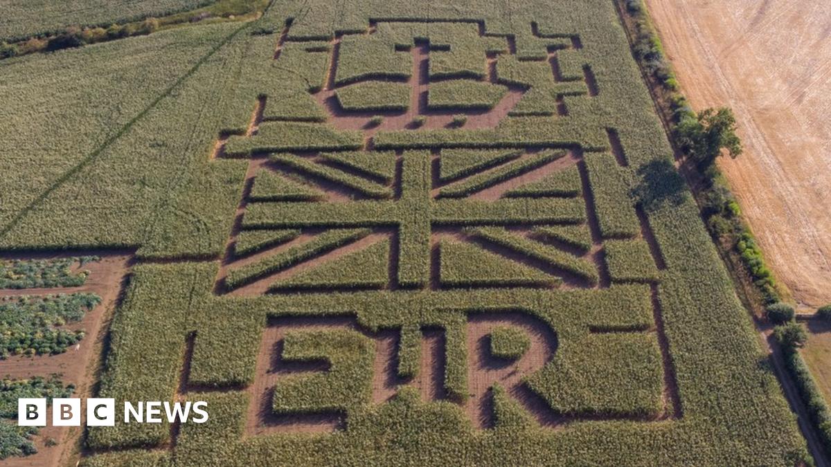 Queen Elizabeth II: Wappenham maze remains to honour monarch - BBC News