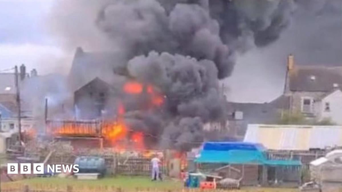 Borth fire: No-one injured but animals killed - BBC News