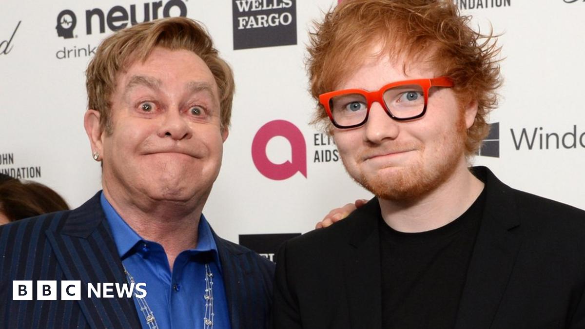 Ed and Elton reveal their Christmas chart contender - BBC News