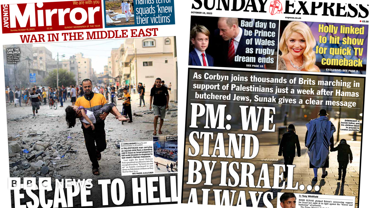 Newspaper headlines: Gazans' 'escape to hell' and PM vows Israel ...