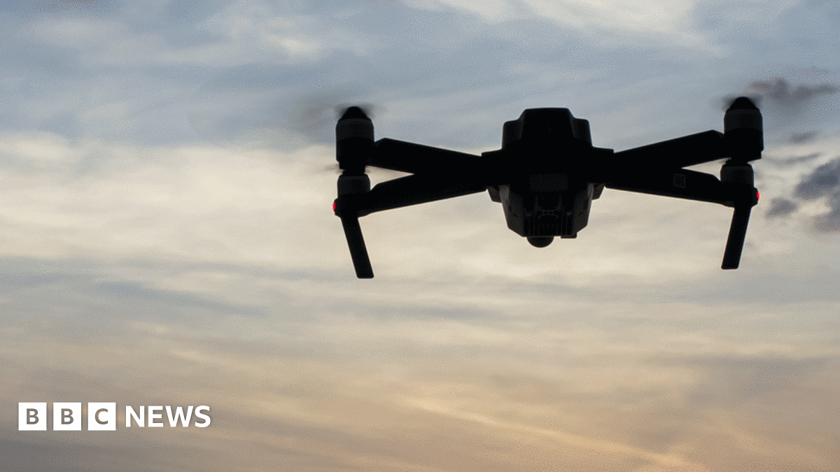 Man jailed for hitting woman with drone - BBC News