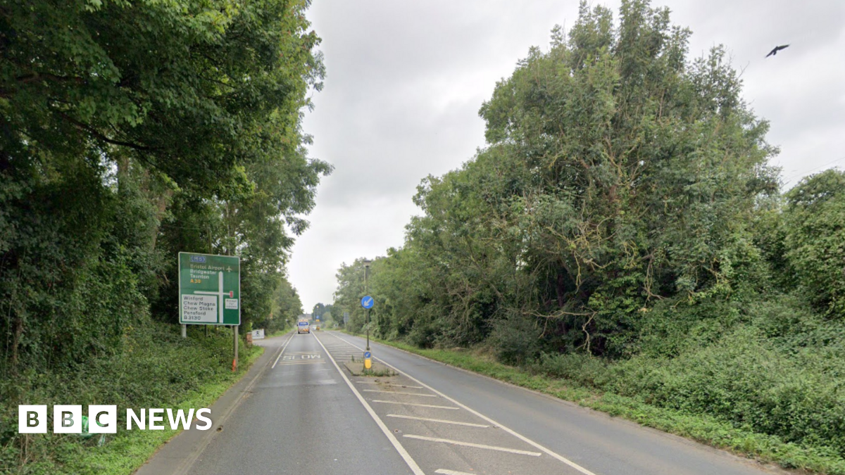 Motorcyclist dies after crash on A38 near Bristol Airport - BBC News