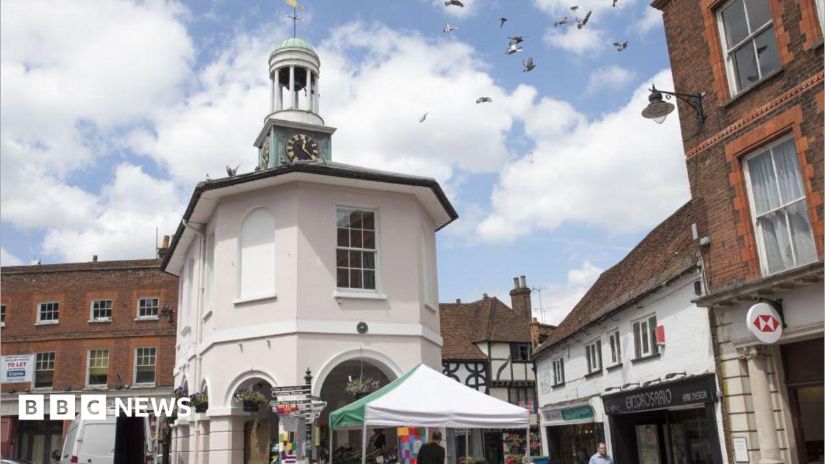 Vital work carried out on The Pepperpot in Godalming - BBC News
